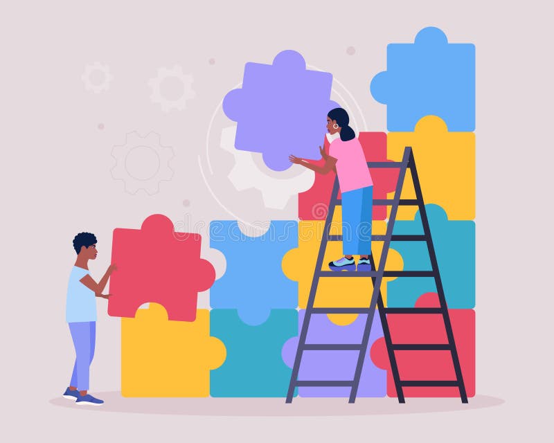 Puzzle solution stock vector. Illustration of problem - 205705606