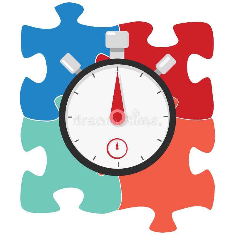 Puzzle Solution Stopwatch Timer Stock Vector - Illustration of icon ...