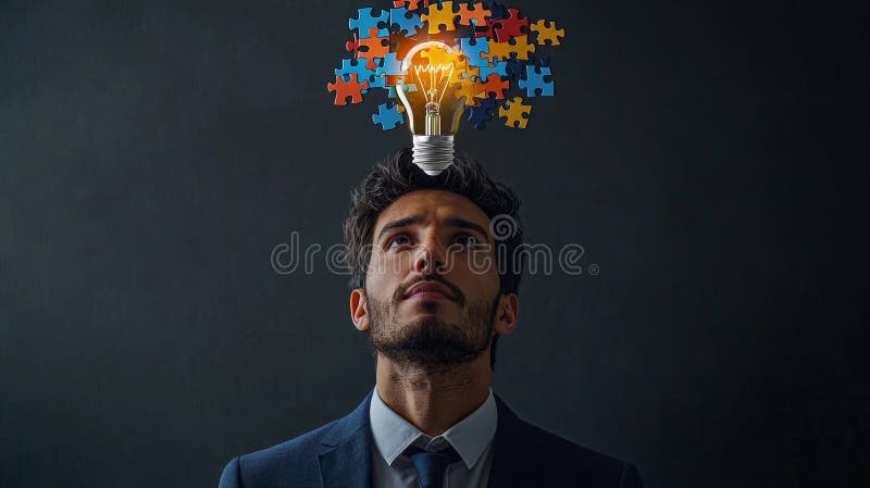 Puzzle Solution stock illustration. Illustration of bright - 335800101