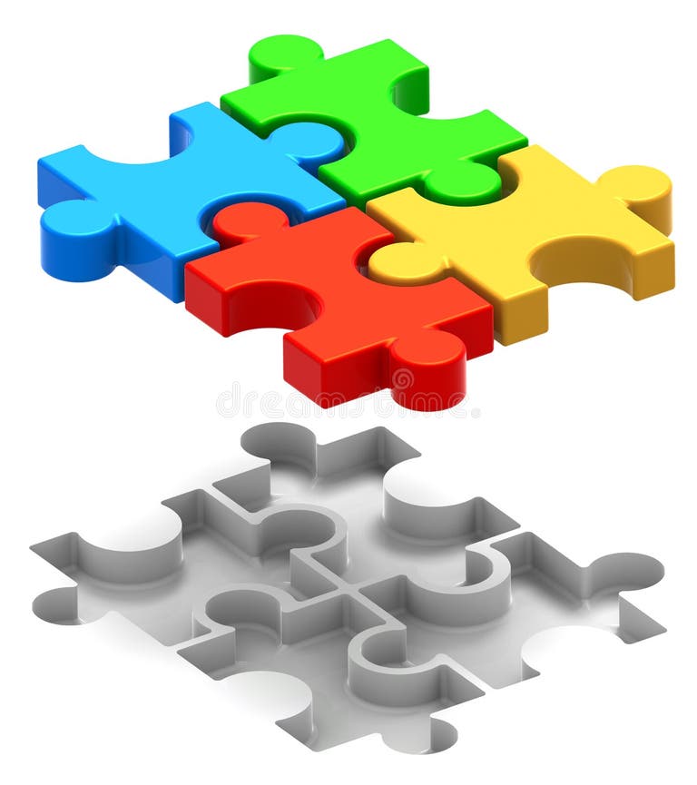 Floating Puzzle Pieces Stock Illustrations – 621 Floating Puzzle Pieces ...