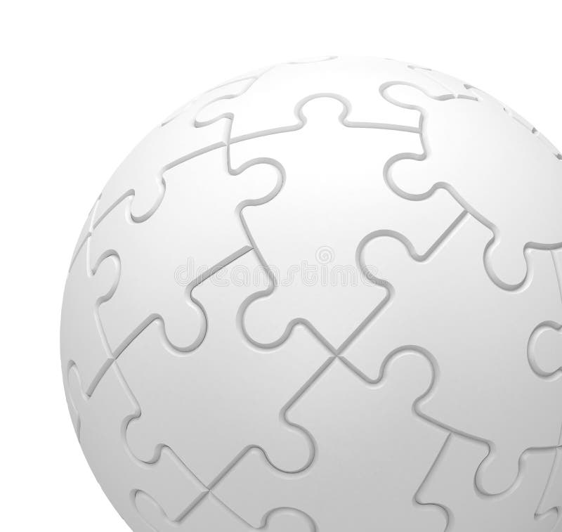 The puzzle sphere stock illustration. Illustration of element - 48461024