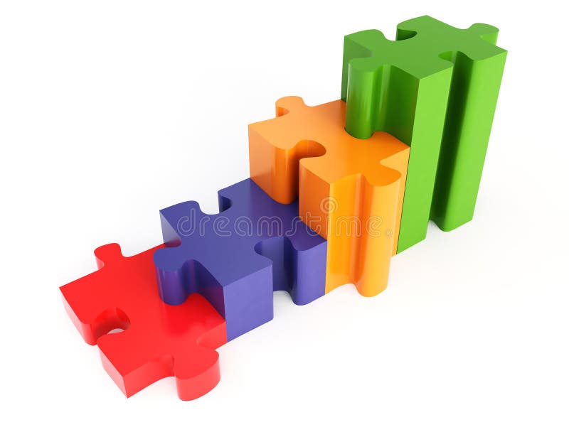 Puzzle stairs stock illustration. Illustration of creativity - 16176456