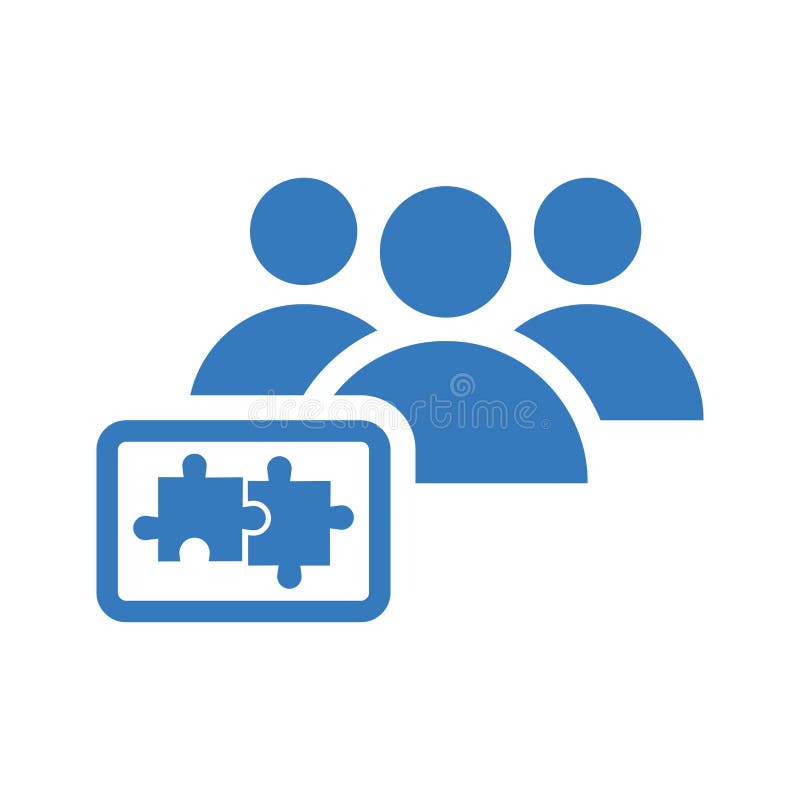 Puzzle, Strategy, Teamwork Icon. Blue Color Design Stock Vector ...