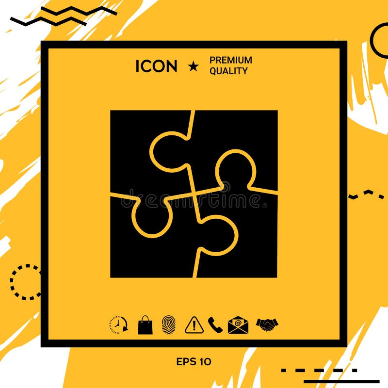 Puzzle symbol icon stock vector. Illustration of order - 105924821