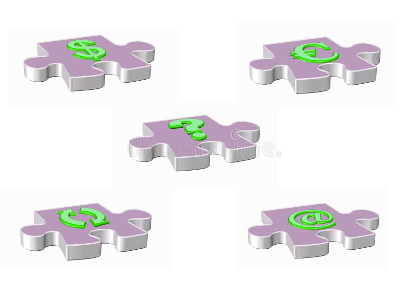 Puzzle and symbols icon stock illustration. Illustration of ...