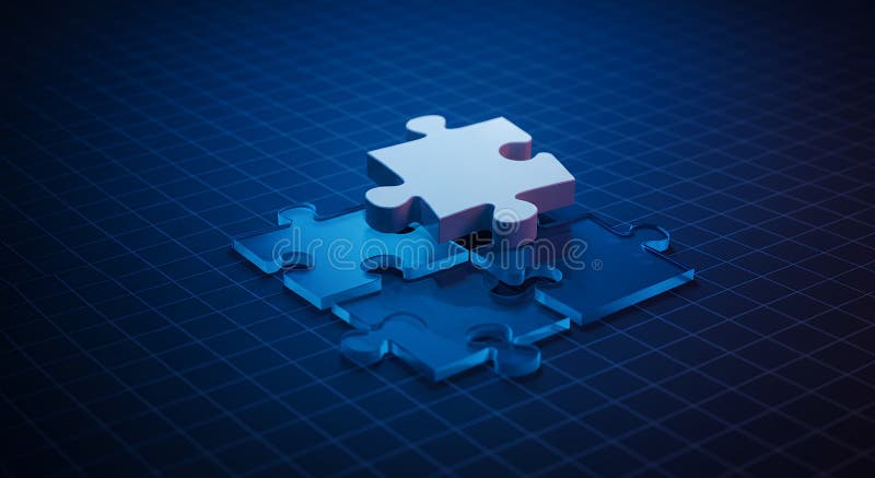 Puzzle Synergy: Uniting Blue & White Pieces for Success Innovation ...