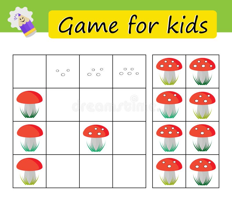 Puzzle Task, Game for Preschool Kids. Developing Numeracy Skills Stock ...