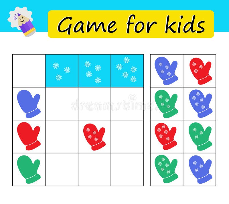 Puzzle Task, Game for Preschool Kids. Developing Numeracy Skills Stock ...