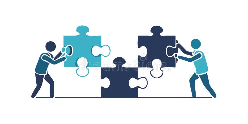 Puzzle Teamwork Icon: Collaboration, Problem-solving, Unity. Vector Design Generative AI Stock ...