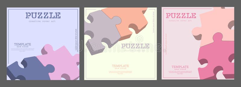 Puzzle. a Template for a Poster, Cover Banner, or Interior Design Stock ...