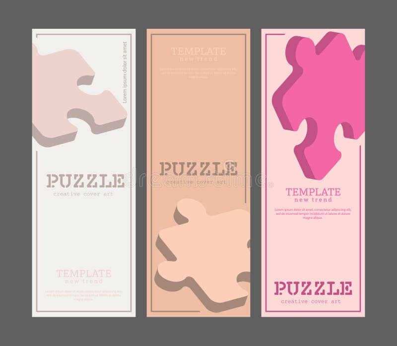 Puzzle. a Template for a Poster, Cover Banner, or Interior Design Stock ...