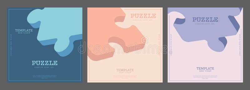 Puzzle. a Template for a Poster, Cover Banner, or Interior Design Stock ...