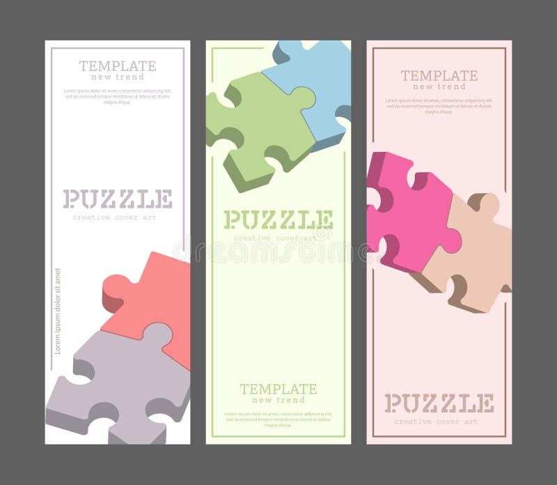 Puzzle. a Template for a Poster, Cover Banner, or Interior Design Stock ...