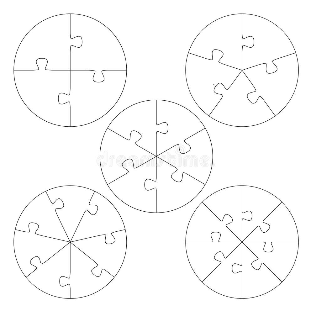 Round Puzzle Templates Stock Illustrations – 99 Round Puzzle Templates ...