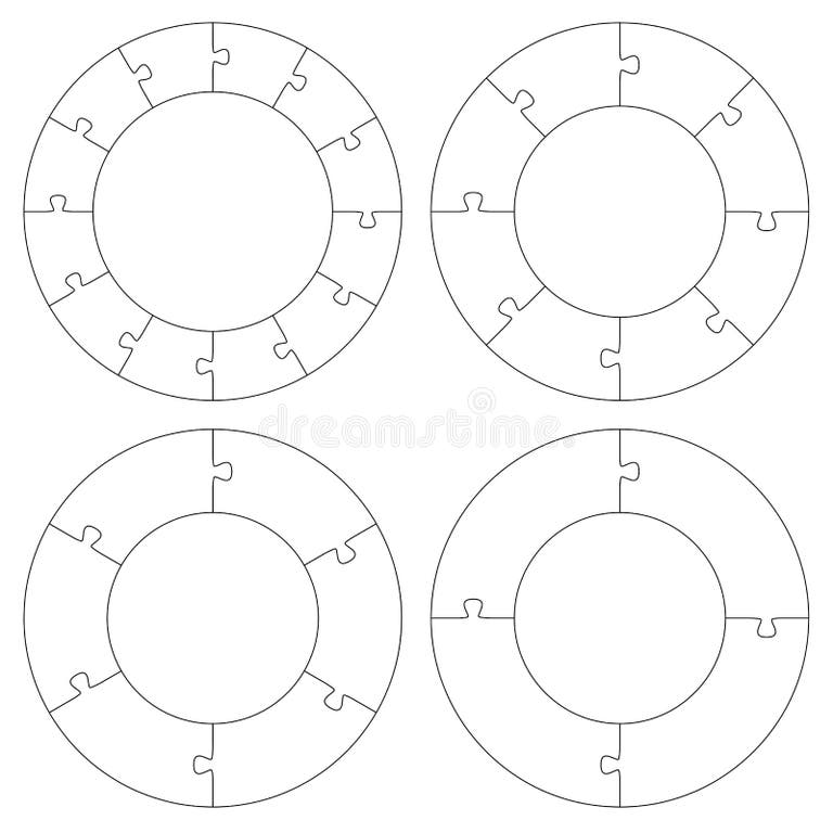 Puzzle templates circle stock vector. Illustration of design - 49225457