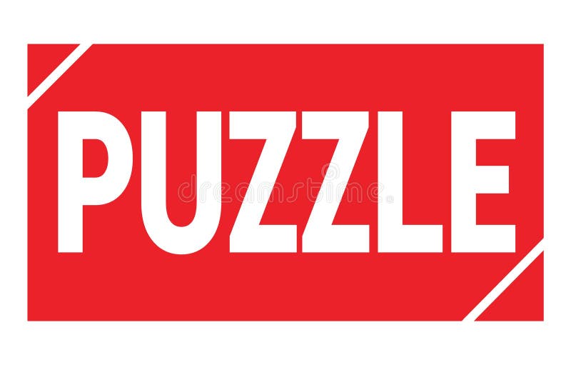 PUZZLE Text Written on Red Stamp Sign Stock Illustration - Illustration ...