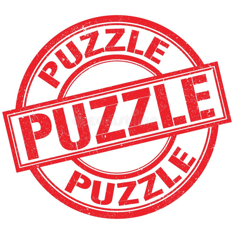PUZZLE Text Written on Red Stamp Sign Stock Illustration - Illustration ...
