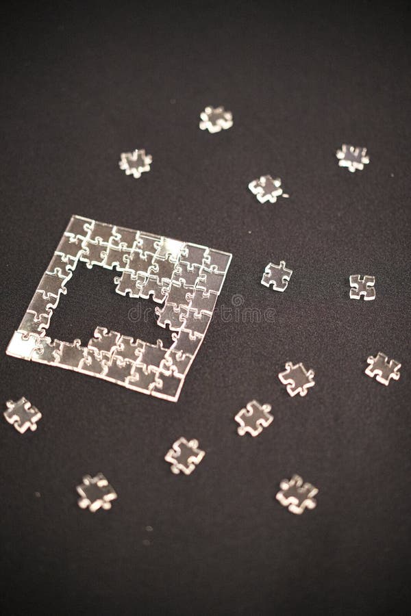Puzzle with Transparent Pieces Stock Photo - Image of answer, metaphor ...