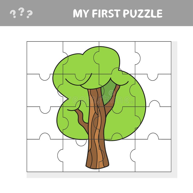 Puzzle tree stock illustration. Illustration of background - 24914314