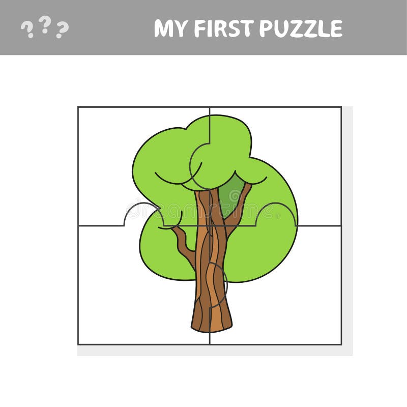Puzzle tree stock illustration. Illustration of background - 24914314