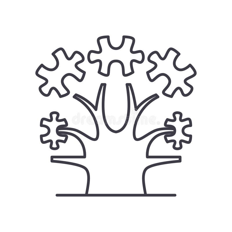 Puzzle Tree icons stock vector. Illustration of emblem - 56322855