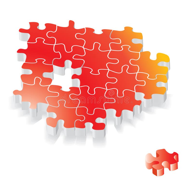 Puzzle vector stock vector. Illustration of join, match - 23711343