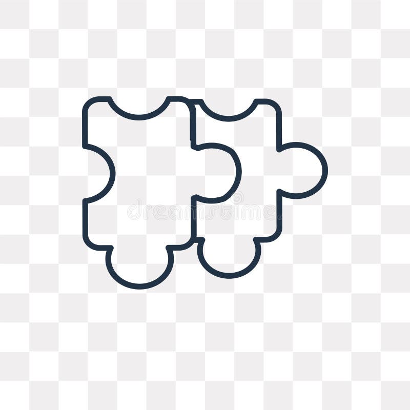 Puzzle Vector Icon Isolated on Transparent Background, Linear Pu Stock ...