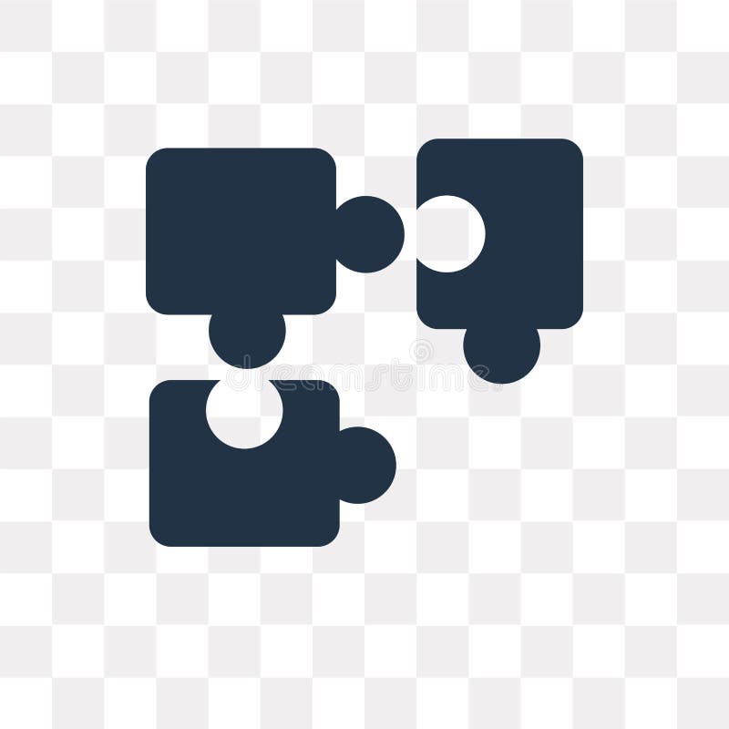 Puzzle Vector Icon Isolated on Transparent Background, Linear Pu Stock ...