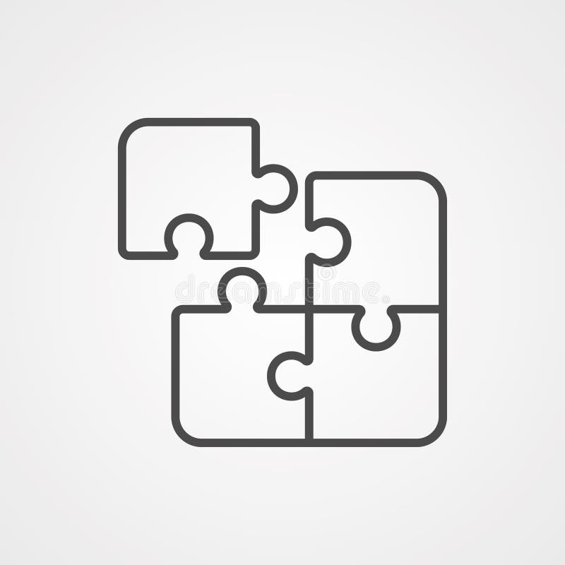 Puzzle Vector Icon Sign Symbol Stock Vector - Illustration of business ...