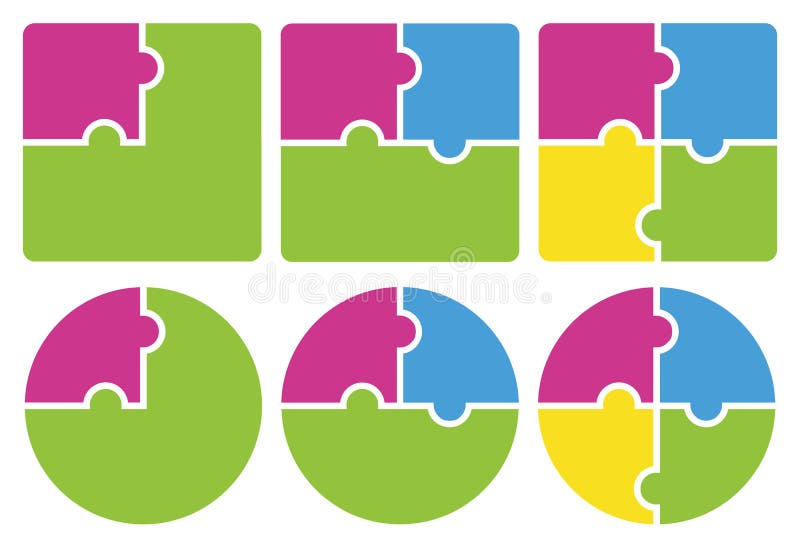 Puzzle. Vector Illustration. Stock Vector - Illustration of connect ...