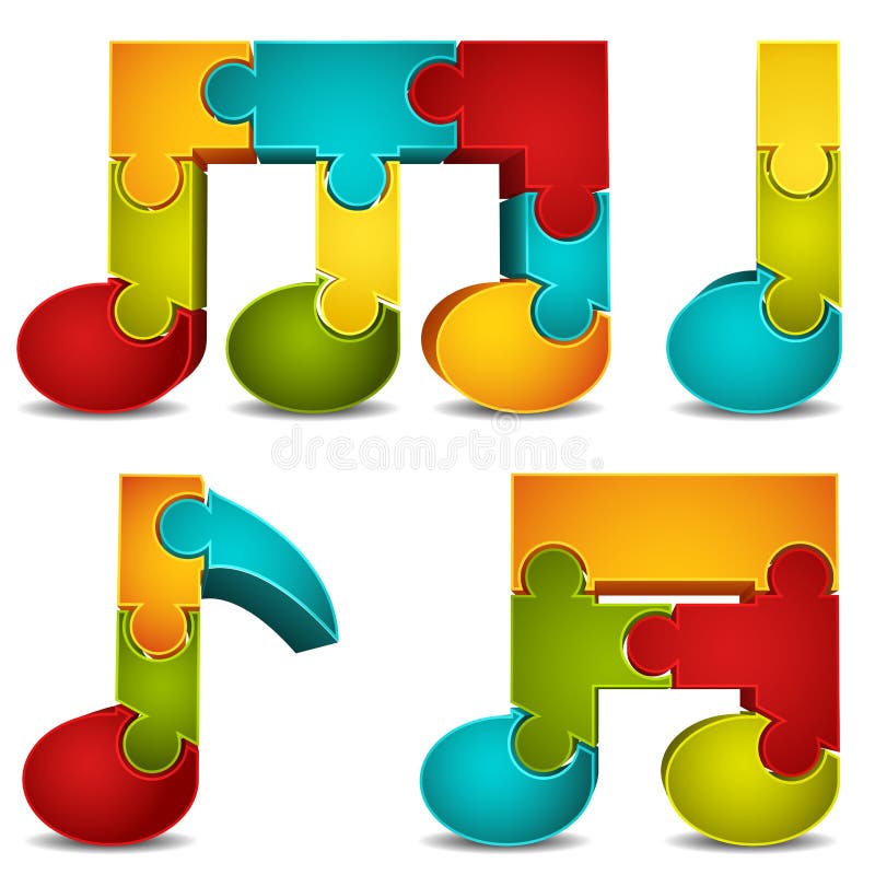 Puzzle notes stock illustration. Illustration of collection - 18311194