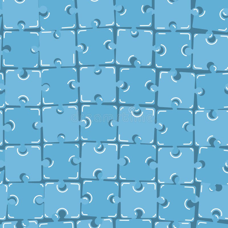 Puzzle Vector Pattern. Seamless Background. Abstract Print. Template ...