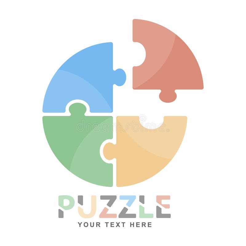 Puzzle. Vector Template for Logo, Brand, Label or Sticker Stock Vector ...