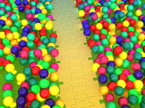 Puzzle way stock illustration. Illustration of balls - 12366055