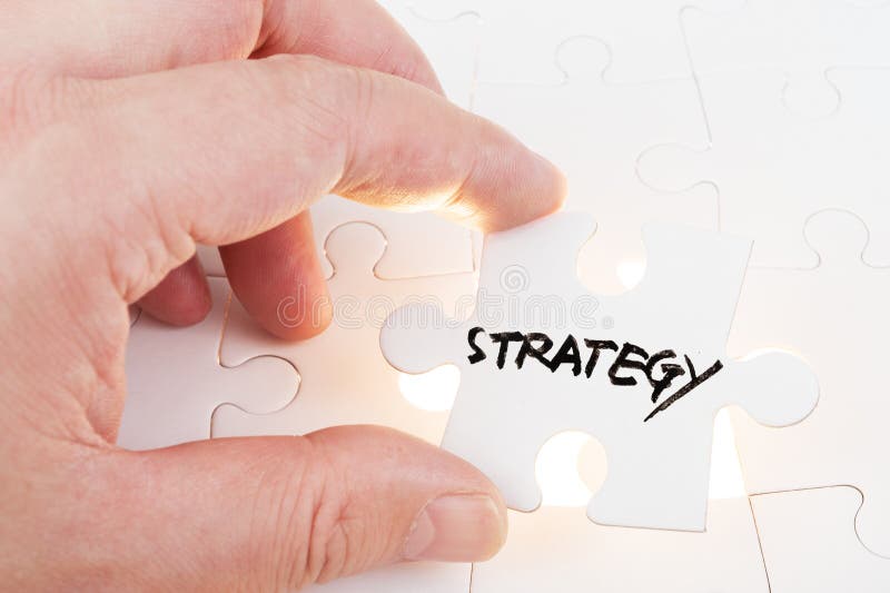 Puzzle Which Written Strategy Stock Image - Image of assembly ...