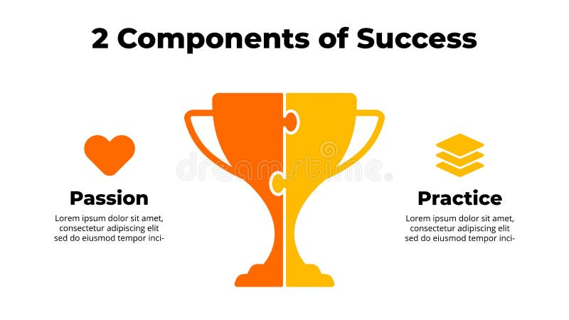 Puzzle Winner Cup Infographic. 2 Components of Success - Passion and ...