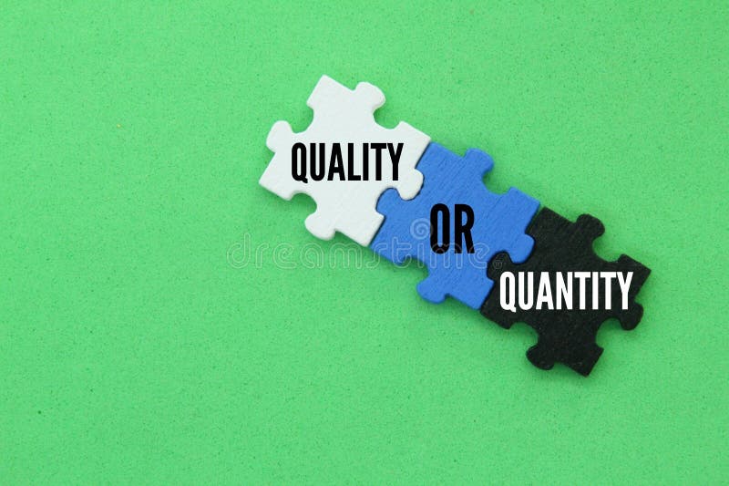 Puzzle with the Word Quality or Quantity. the Concept of Quality Stock ...