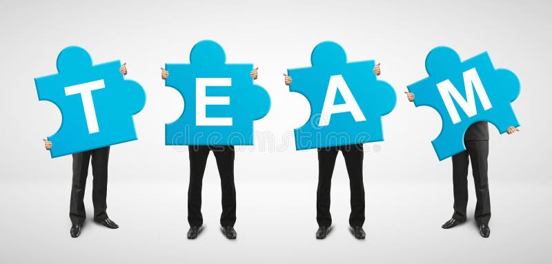 Puzzle with word team stock photo. Image of construction - 29578034