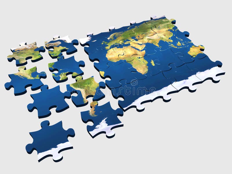Puzzle World 2 stock illustration. Illustration of develop - 4380263