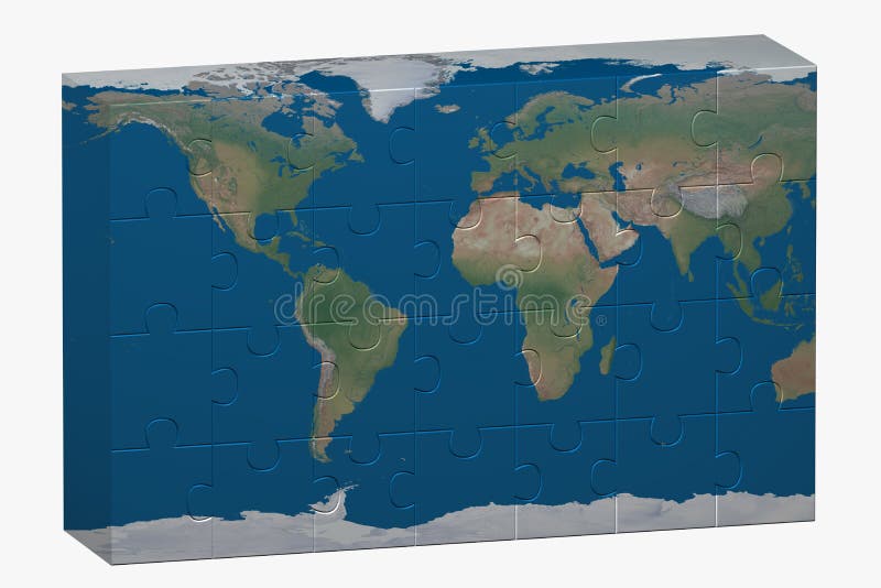 Puzzle of World image stock illustration. Illustration of asia - 20709717