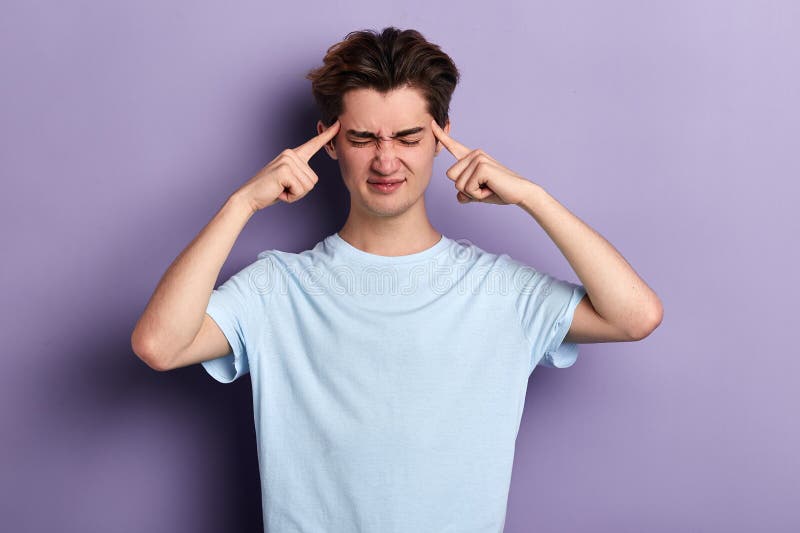 Puzzled Angry Man Cannot Remember Something Stock Image - Image of face ...