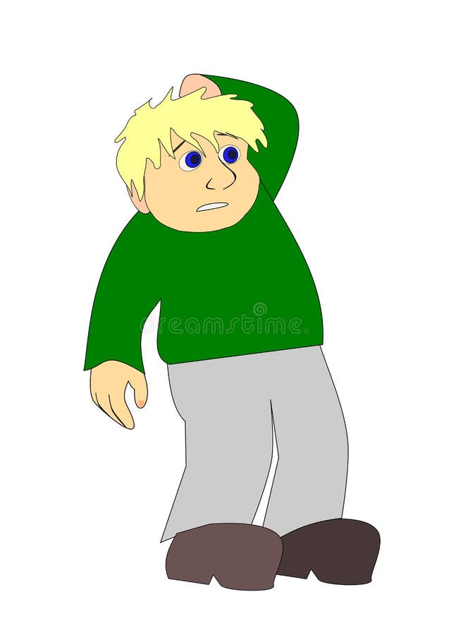 Puzzled Men with Comics Text Bubble and Question Mark. Vector ...