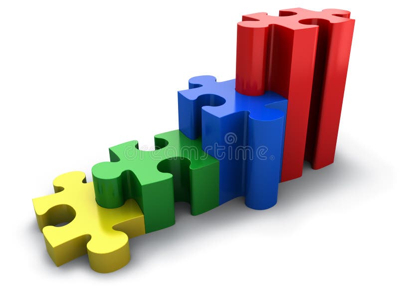 Puzzled graph stock illustration. Illustration of diagram - 6486487