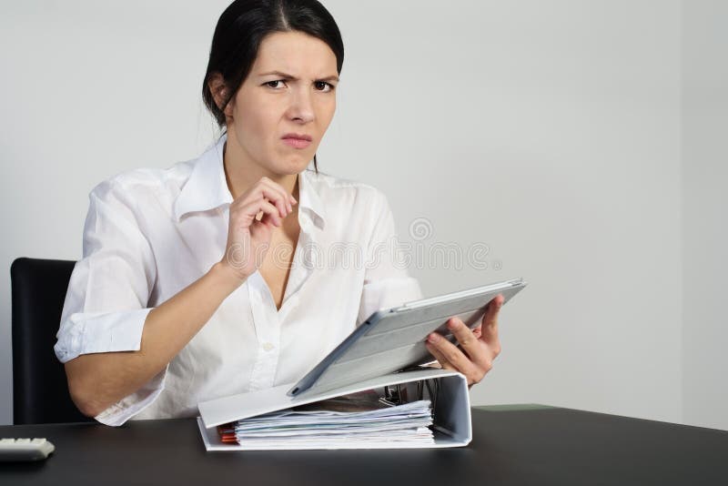 Puzzled Woman Thinking Feeling Doubtful and Confused Stock Image ...