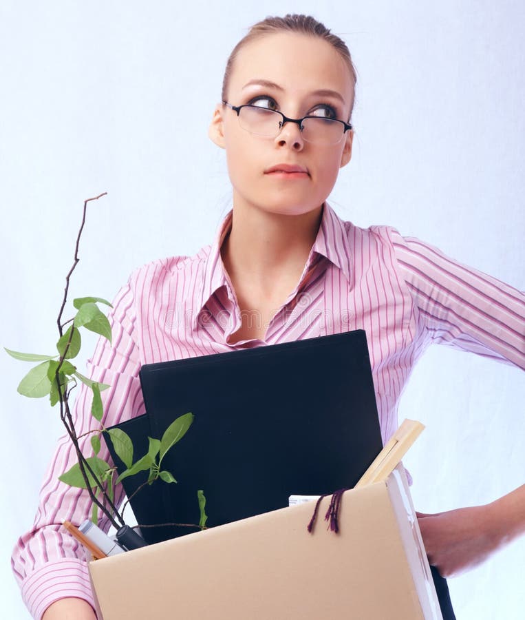 Puzzled worker stock image. Image of relationship, woman - 7612297