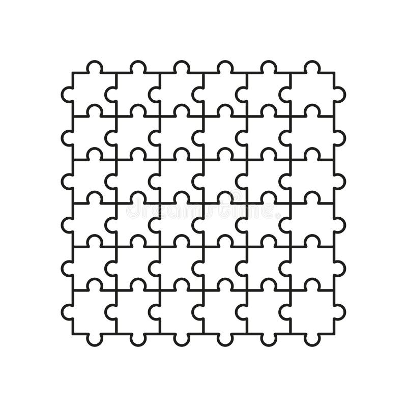 Puzzles Background in Abstract Style. Jigsaw Puzzle. Vector ...