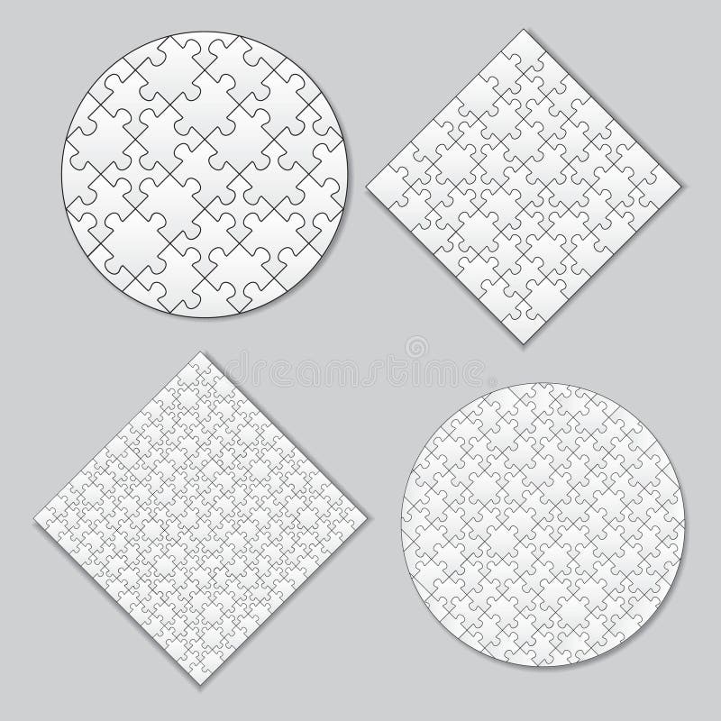 Puzzles in Different Shapes. Vector Illustration Decorative Design ...