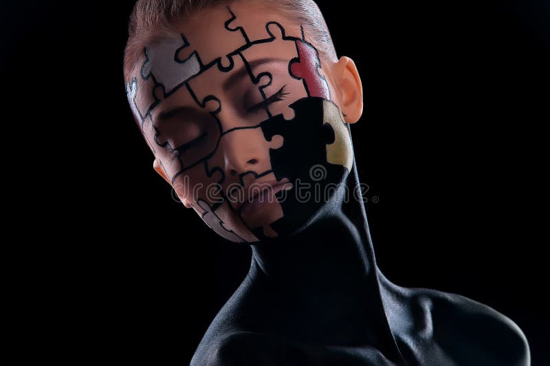 Spooky female mime stock image. Image of performer, female - 4790167