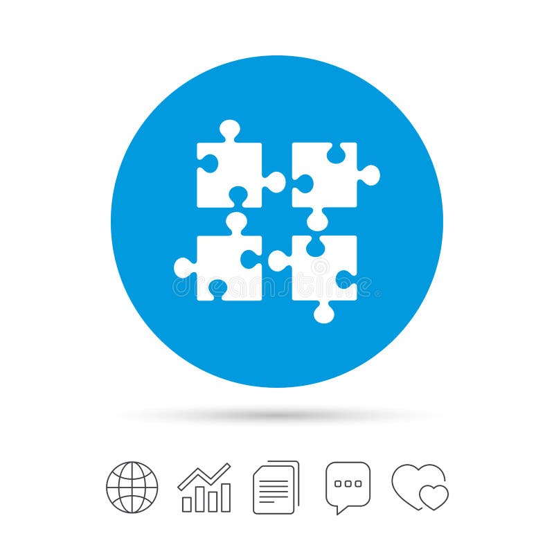 Puzzles Pieces Sign Icon. Strategy Symbol Stock Vector - Illustration ...