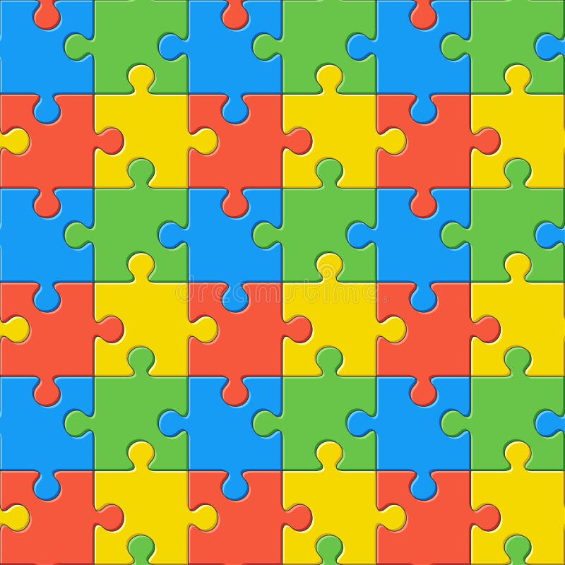 Jigsaw Puzzle Seamless Pattern Stock Vector - Illustration of complex ... Jigsaw Puzzle Seamless Pattern Stock Vector - Illustration of complex ...